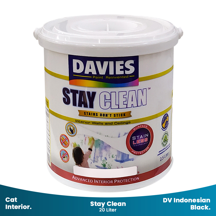 Jual Davies Stay Clean Cat Interior Dv Indonesian Black 20Lt
